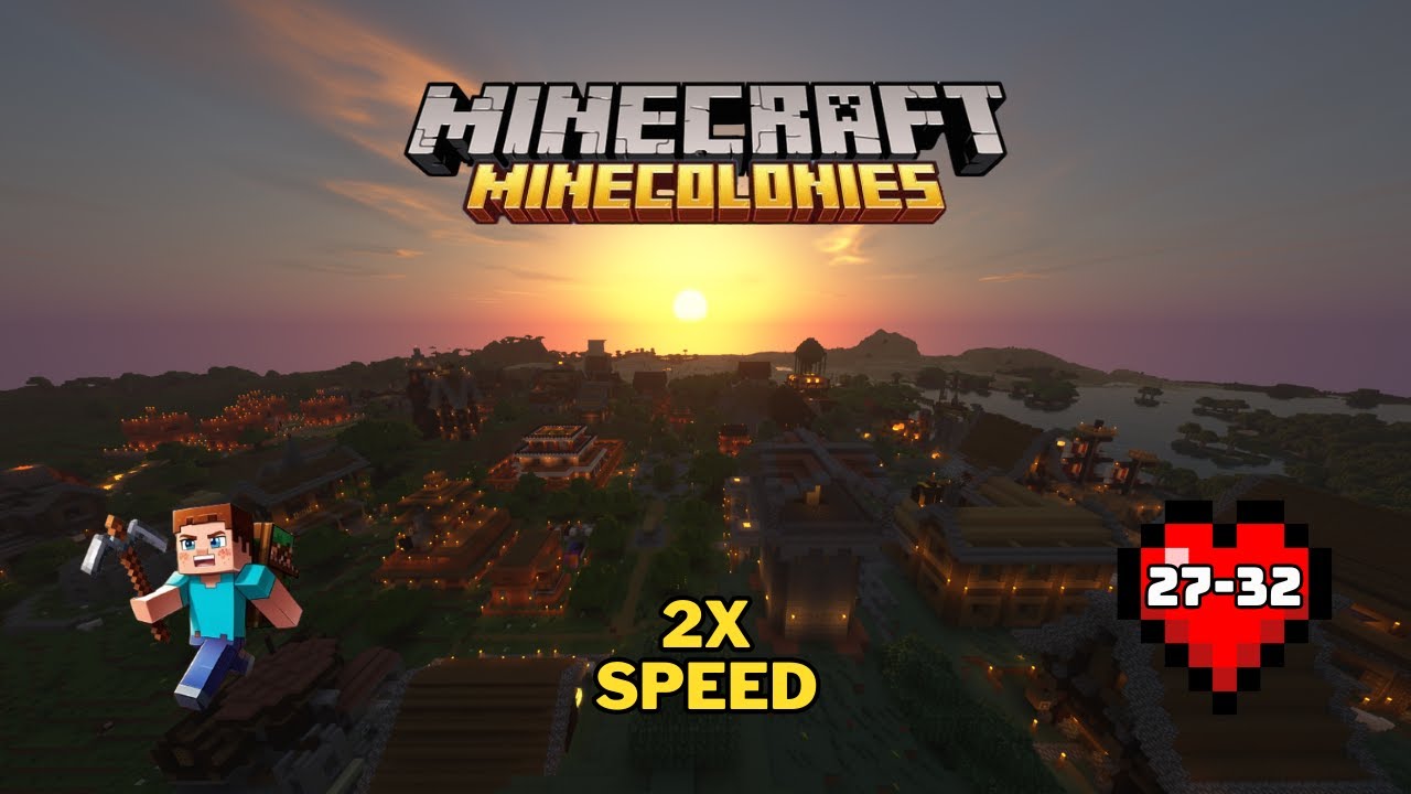 Minecraft Minecolonies: From Zero to EPIC City Build | 2x Speed Timelapse | Episode 27-32 [2K ...