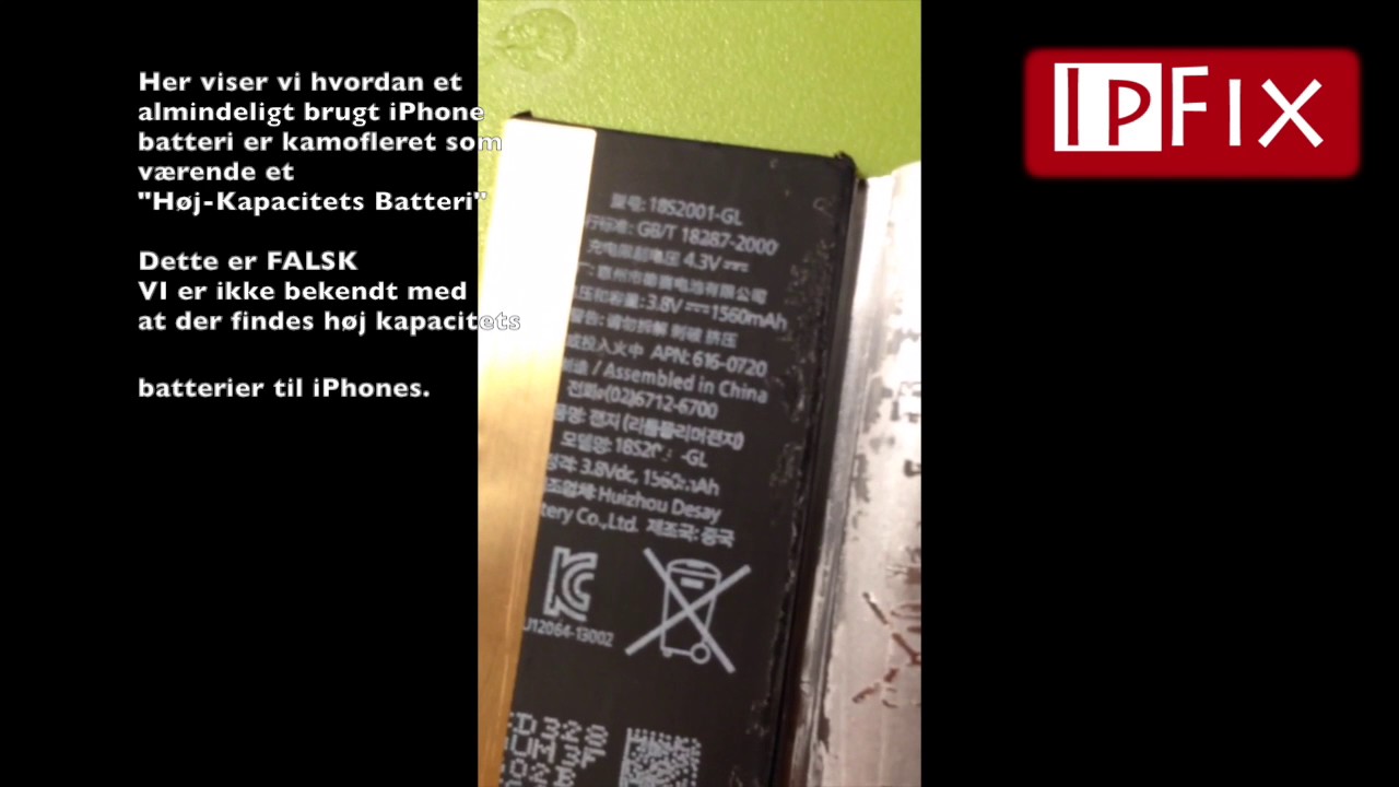 Høj Kapacitet Batteri iPhone FALSK - High Capacity Battery for iPhones ...