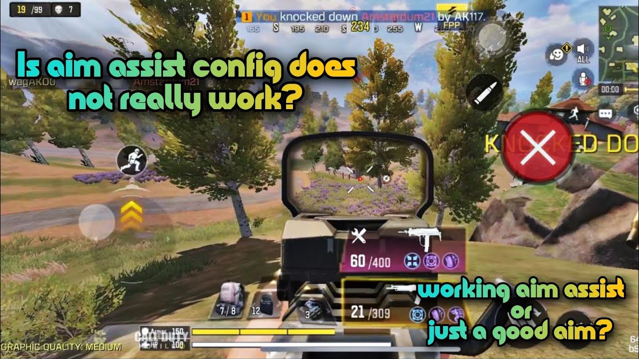 Is aim assist config does not really work? Let's see this gameplay! Glue aim | codm - YouTube