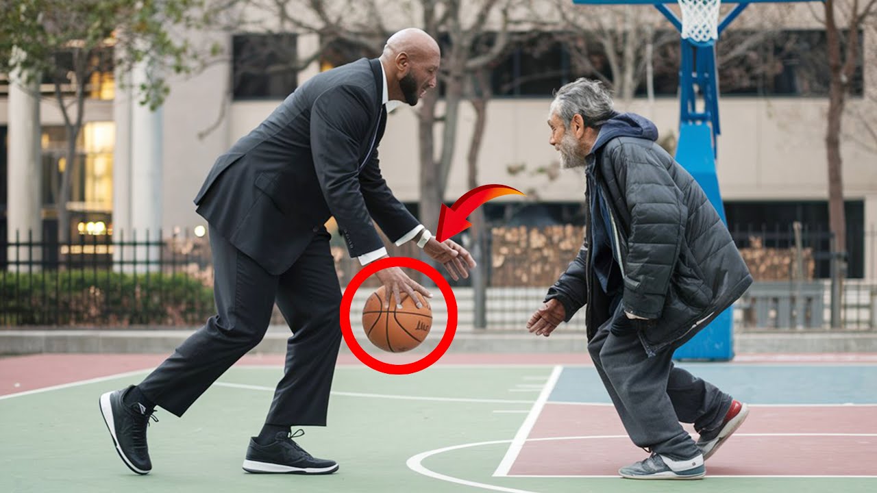 Michael Jordan competes in basketball with a homeless person – A highly ...