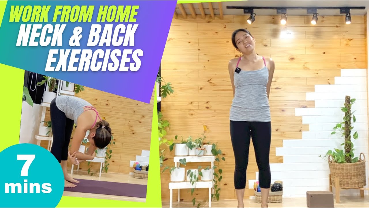 Work from Home Neck & Back Exercises | Release tension from neck & back ...