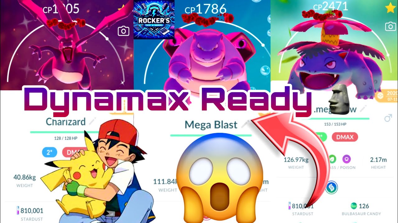 Upcoming - Dynamax Charizard, Dynamax Blastoise, Dynamax Venasaur and ...