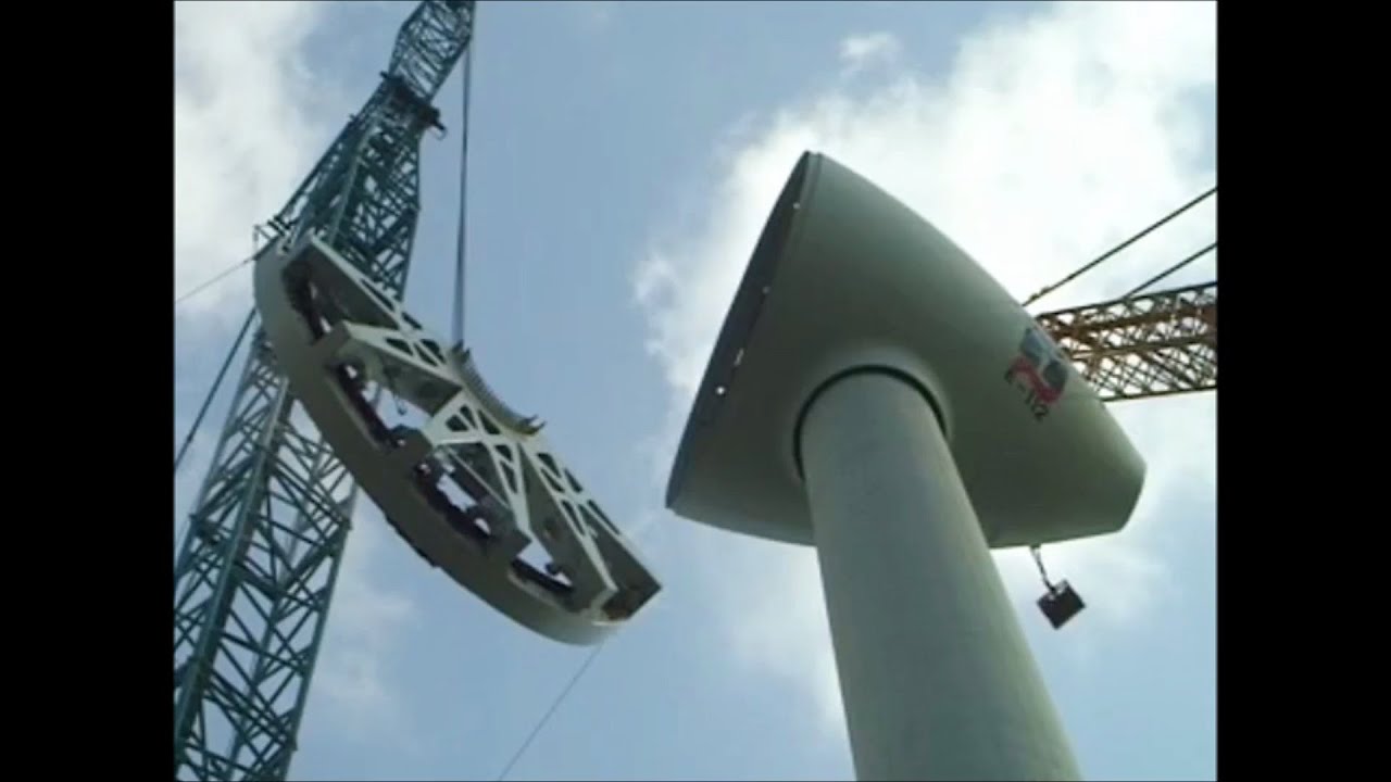 Construction of the first prototype Enercon E-112 wind turbine in Egeln ...