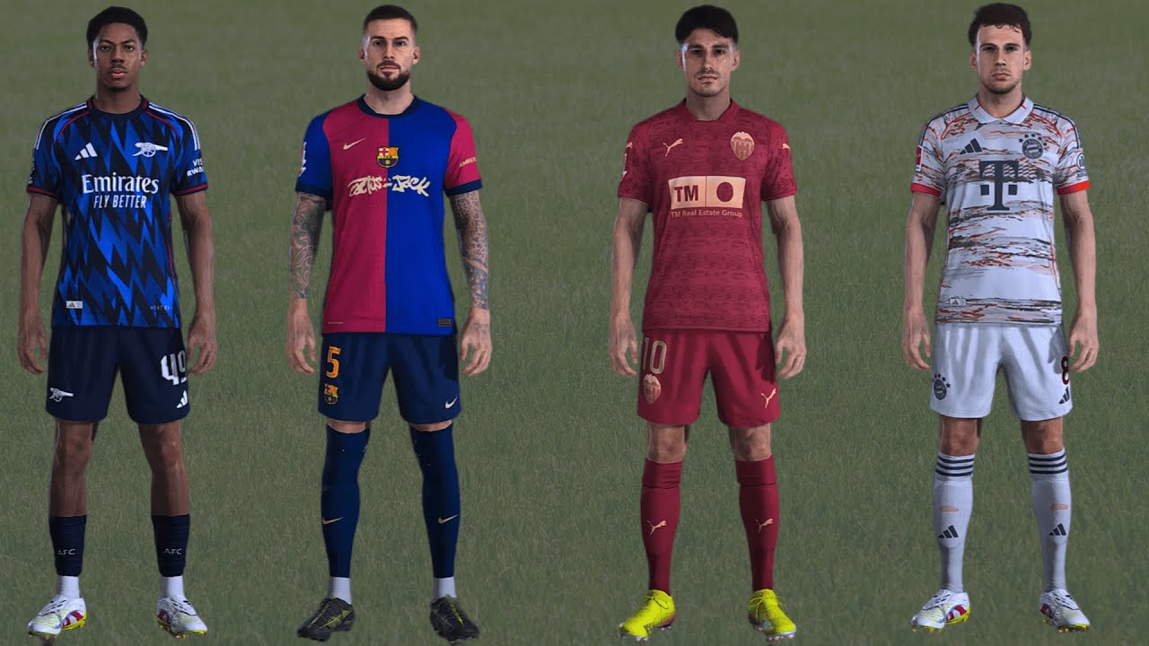 New Kits 2025/26 | Arsenal, Barcelona,Valencia e Bayern | Pes 21 PC ...