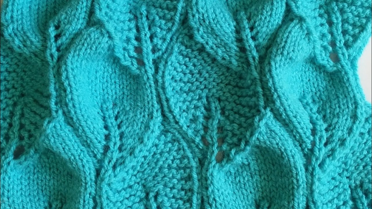 beautiful leafy knitting design for sweaters and cardigans for all ...