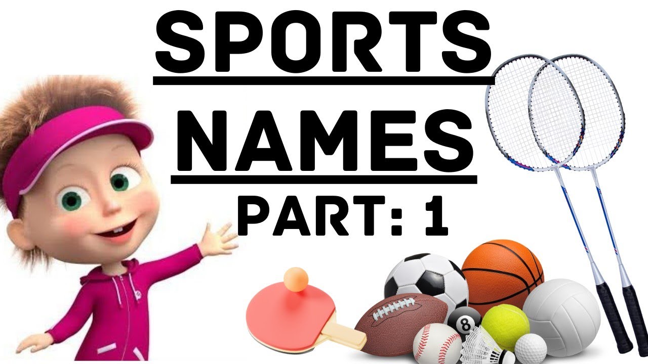 Sports Names | Sports vocabulary | Sports names for kids - YouTube