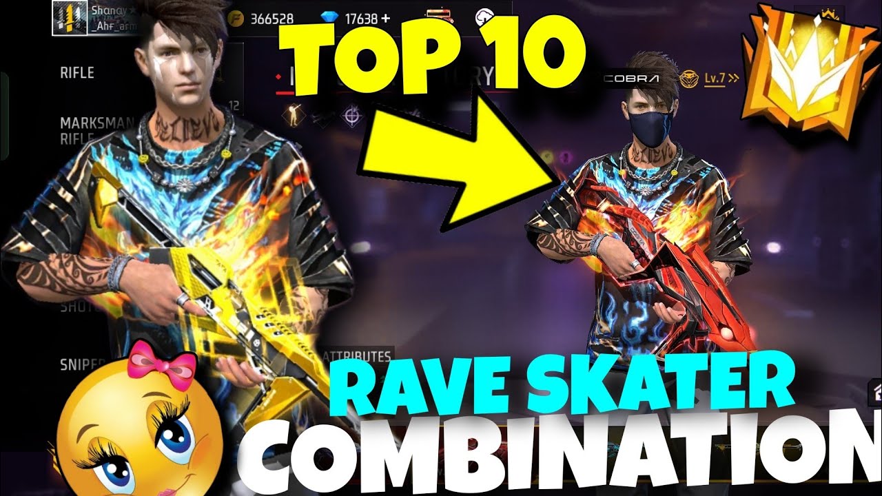 Free fire Rave Skater Bundle Combination ️ Iron Rave Ring Bundle ...