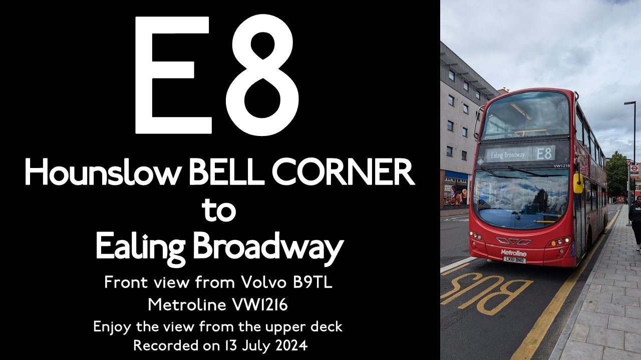 【London Bus 2024】E8 Hounslow Bell Corner to Ealing Broadway/West London ...
