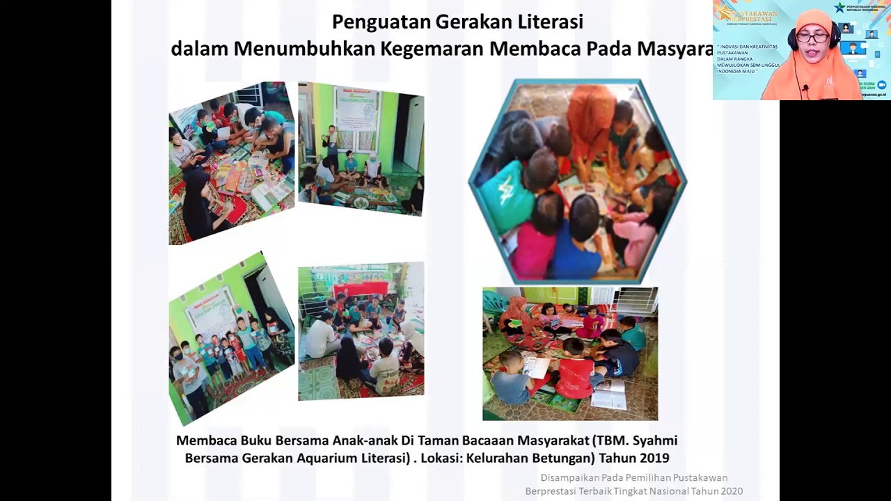 Pustakawan Berprestasi Terbaik 2020 (Bengkulu) : Meri Susanti, S.I.Pust ...