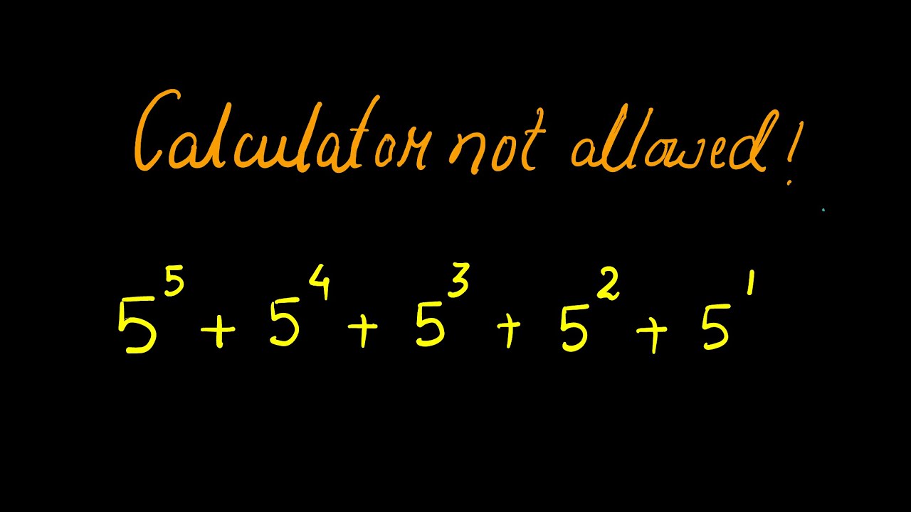 Solve it without using calculator - YouTube