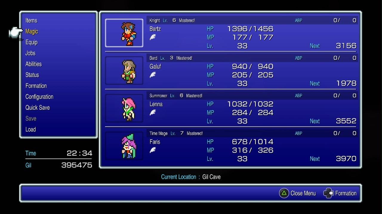 FINAL FANTASY V - Pixel Remaster (PS4): Gil Turtle Easy Cheese - YouTube