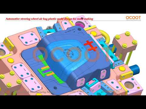 Automotive steering wheel air bag plastic mold design by ocoot.com ...