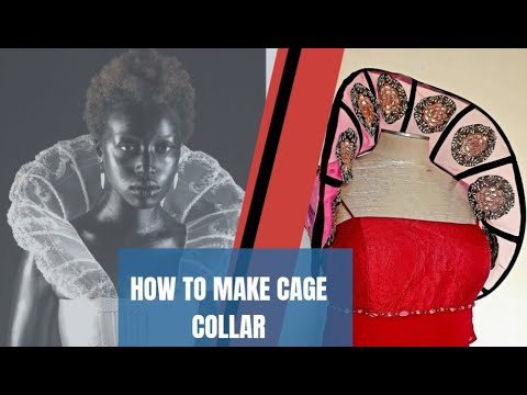 How to make a cage collar/ Easy DIY collar with bonning/Raised Collar ...