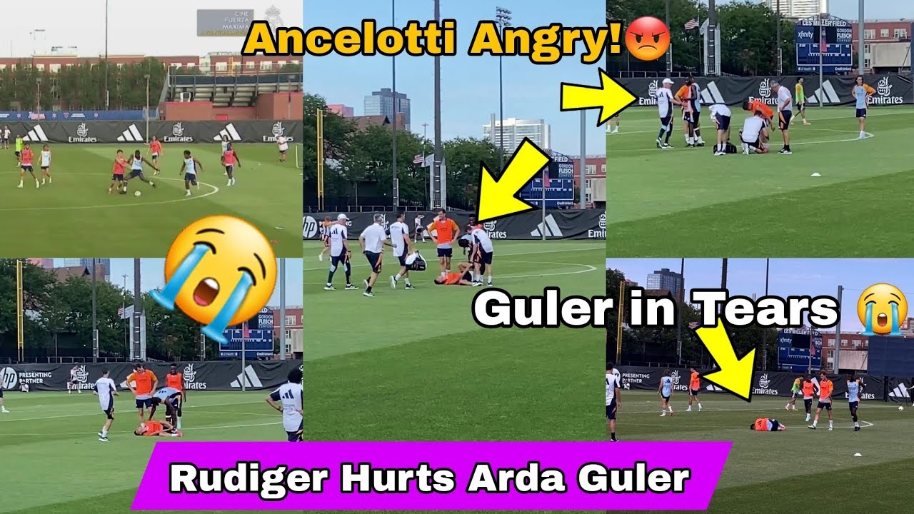 Arda Guler in Serious Pain & Tears 😭Ancelotti ANGRY😡Rudiger Injured ...