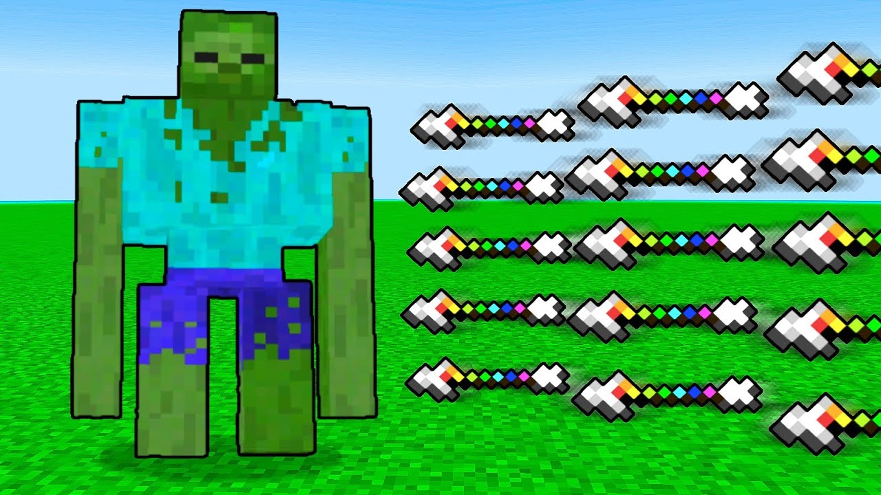 zombie mutant vs 1 000 000 super arrows | Minecraft Meme - YouTube