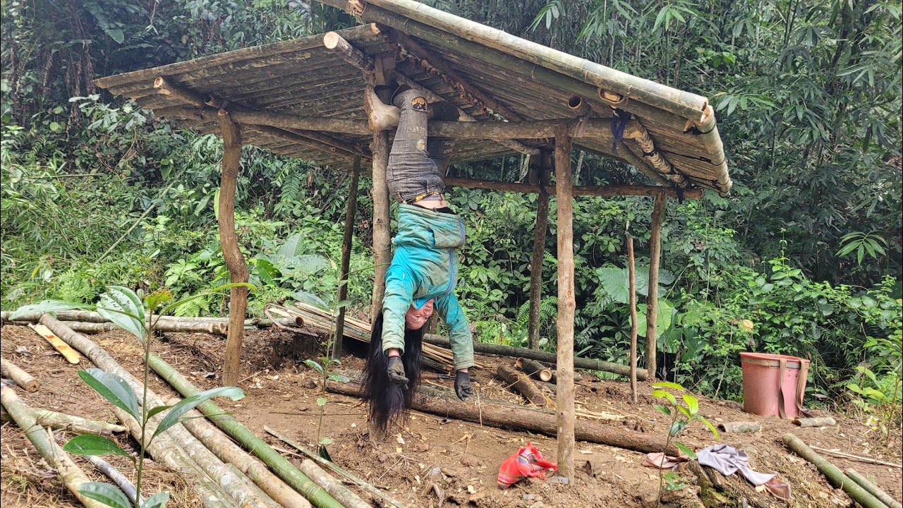 The girl built a new house in the forest by herself@sùng chín thu - YouTube