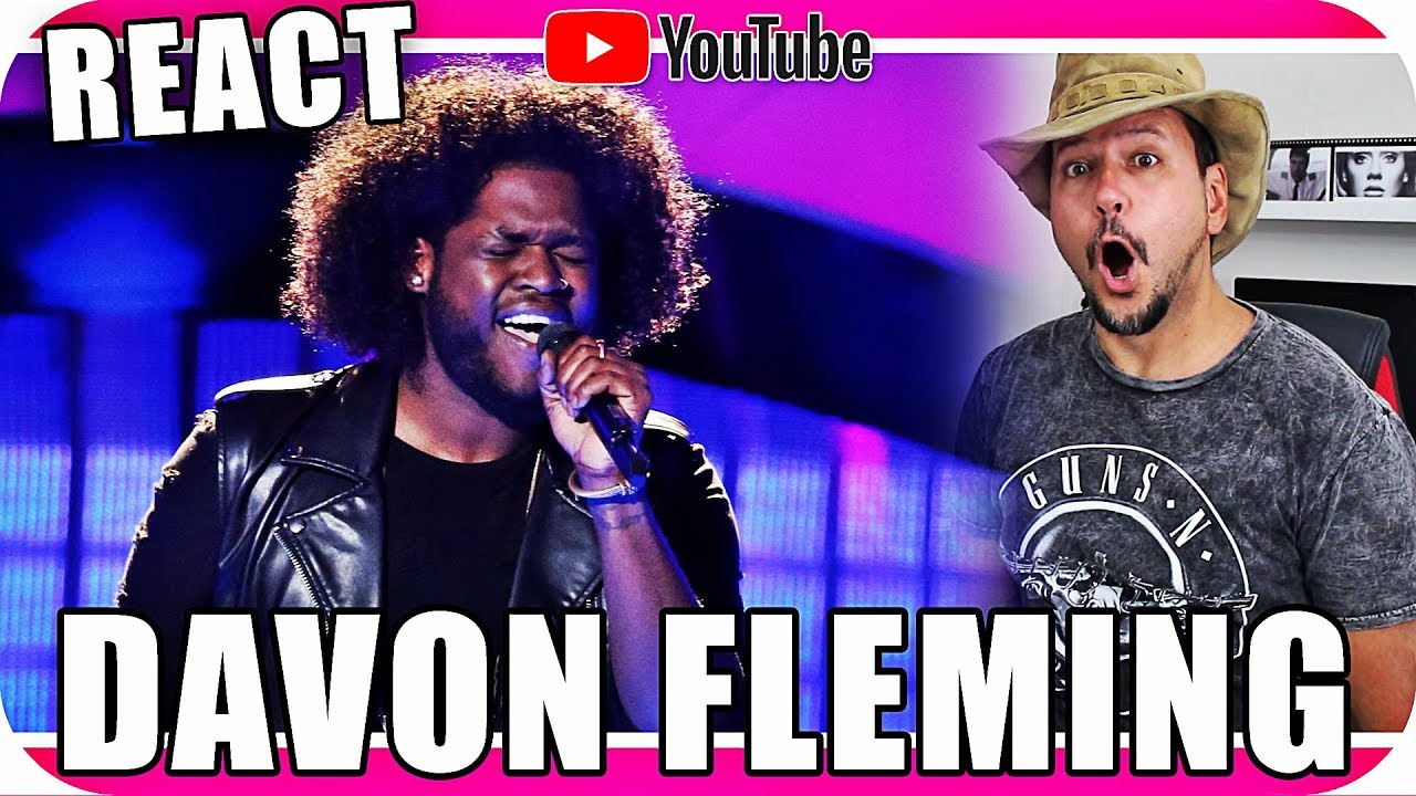 DAVON FLEMING THE VOICE USA - Marcio Guerra Canto Reagindo Musica React ...