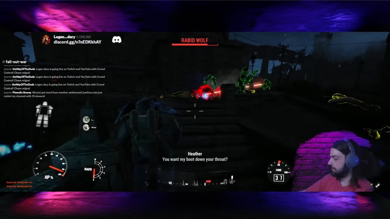 Rabid Wolf 🐺 Spawn Attack! Fall Out War ☢️ Fallout 4 with 347 mods and ...