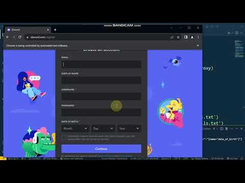 Discord bot | creating discord bot using python and Selenium | creating multiple discord Account ...