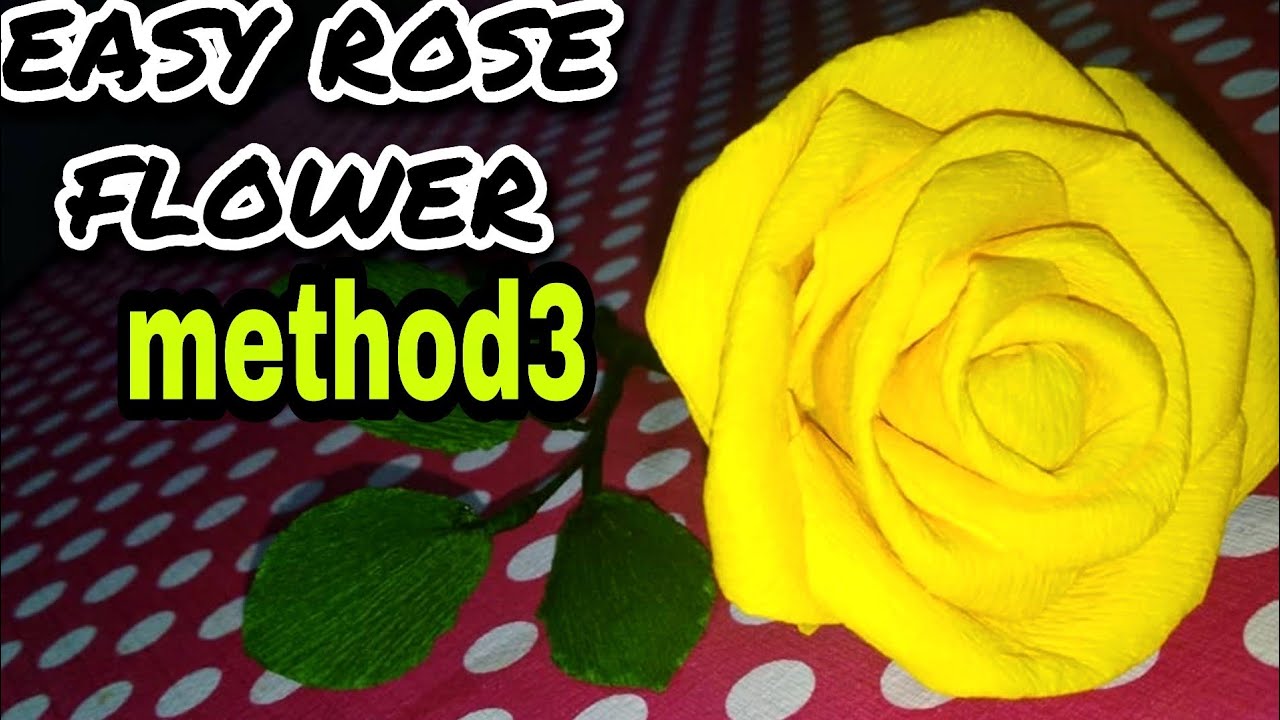 How to make Rose flower method 3|rose flower making|paper craft - YouTube