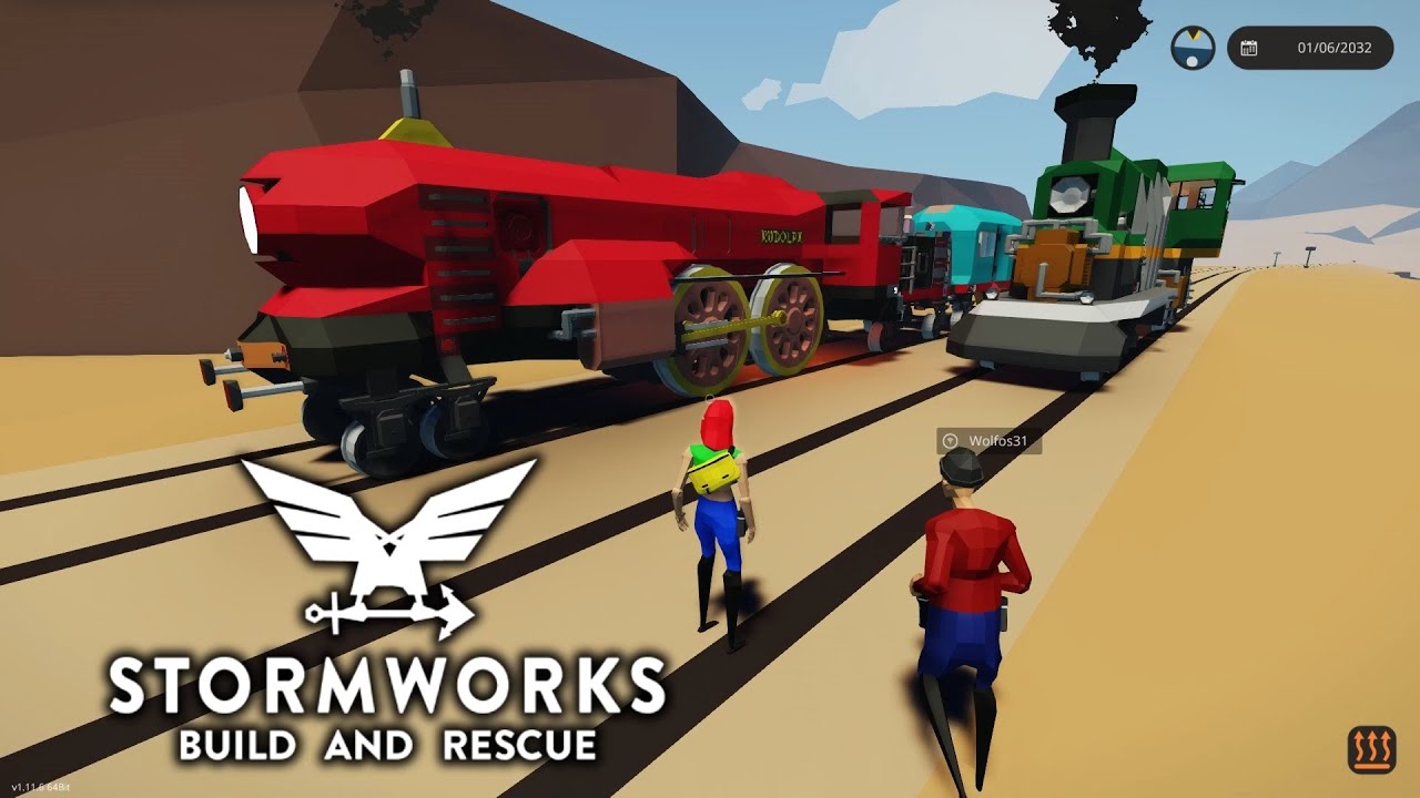 Stormworks with the Bro: Racing old-fashioned steam trains - YouTube