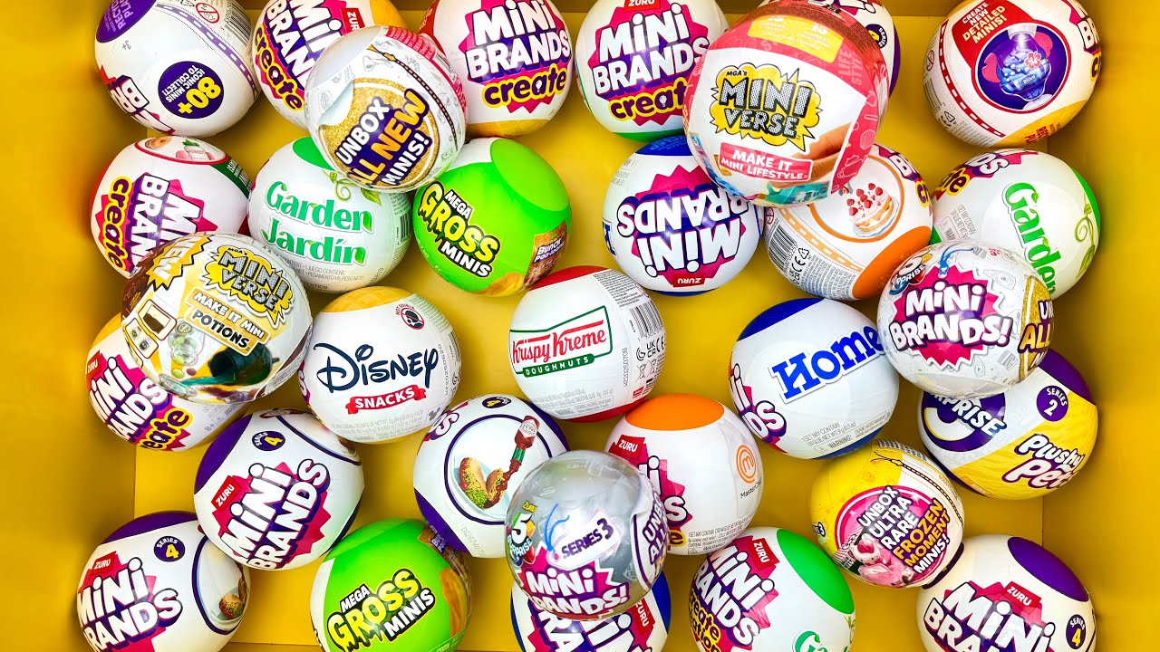64 minutes of Mini brands Mystery balls ASMR NO TALKING Relaxing ...