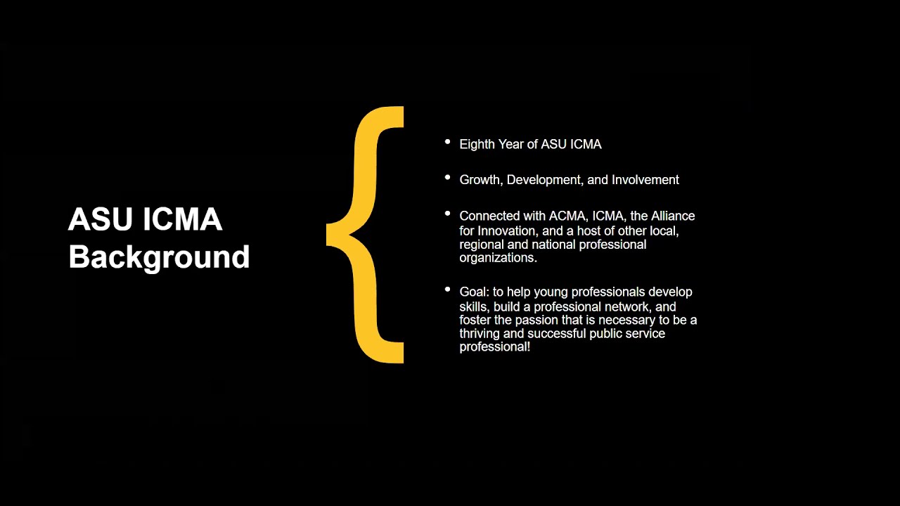 ICMA Spring 2021 kickoff | School of Public Affairs - YouTube