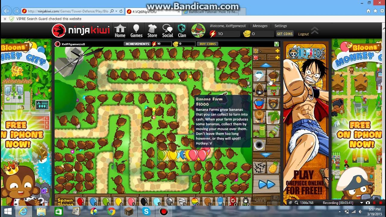 Bloons Tower Defense 5 Experiment #1 DART MONKEYS! - YouTube