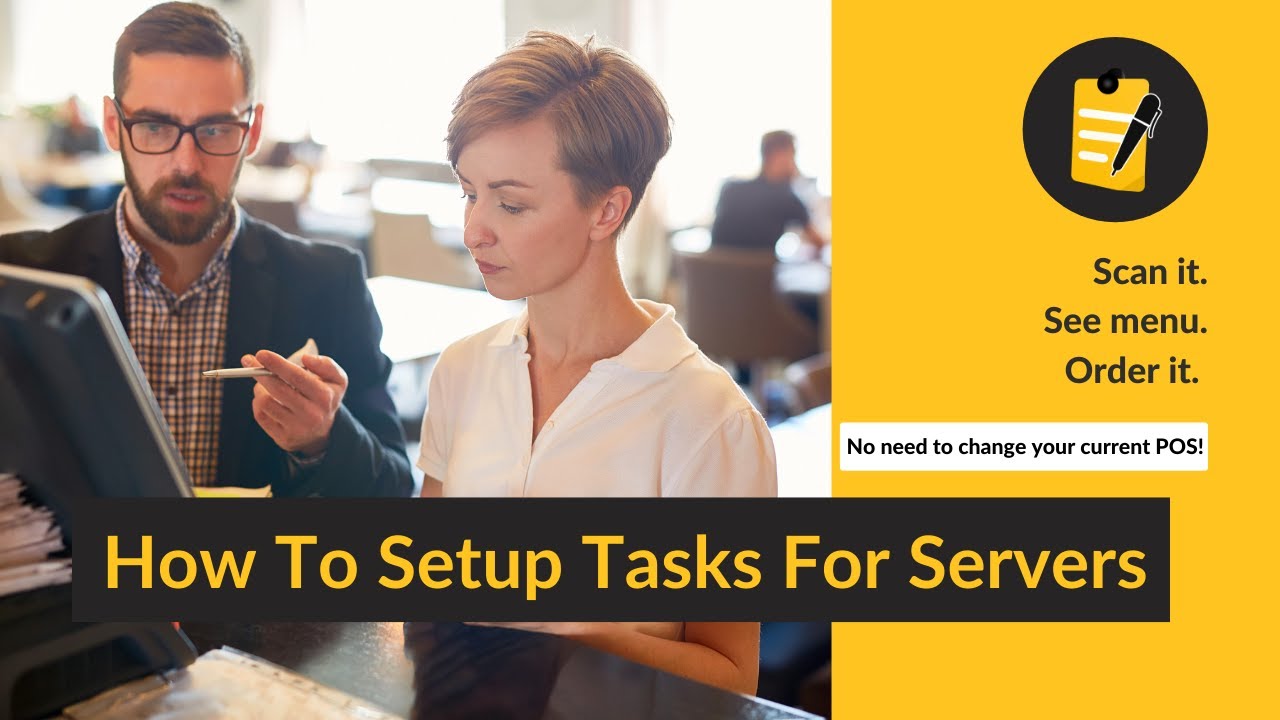 How To Setup Tasks For Servers | In-Seat Ordering For Restaurants - YouTube