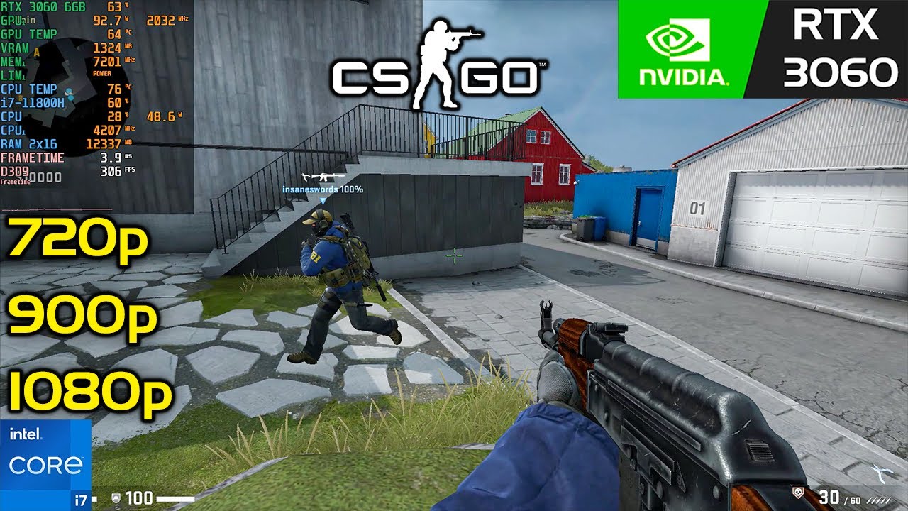 CS:GO RTX 3060 - 720p - 900p - 1080p - Very Low settings - YouTube