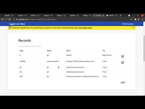 07 GoDaddy CNAME setup - YouTube