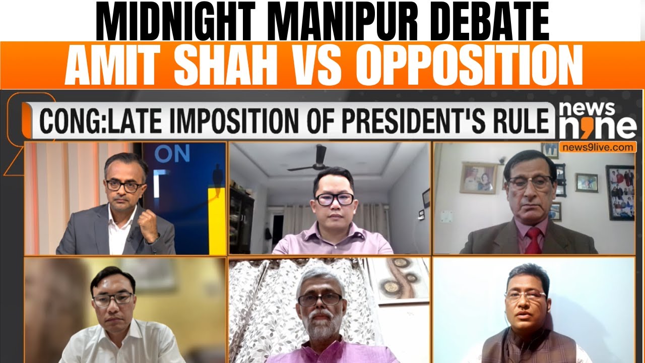 Midnight debate on Manipur: Amit Shah vs Opposition | News9 - YouTube