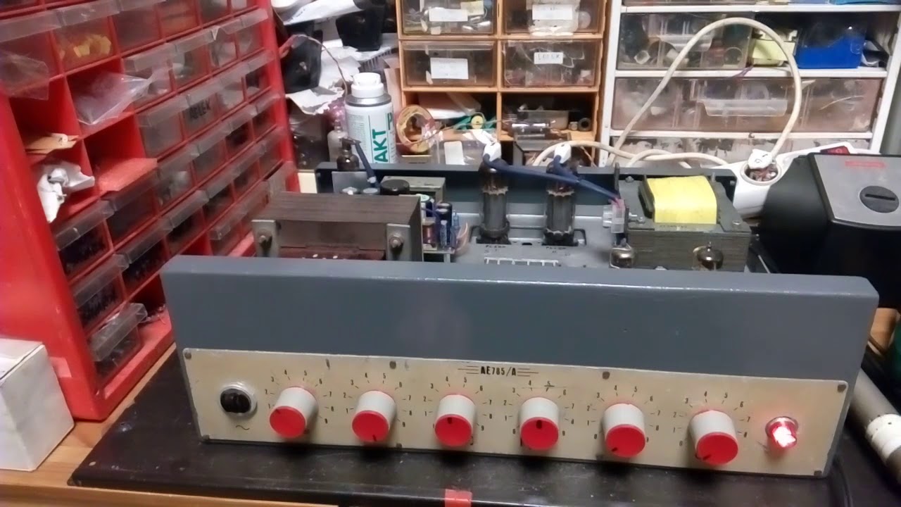 EAG AE 785/A 40W Tube Amplifier testing after rebild PL504 PP - YouTube