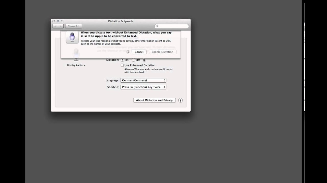 Enable Offline Dictation in OSX Mavericks - YouTube
