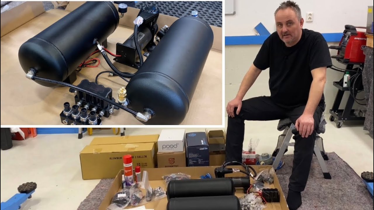 Kompressor, tanker og ventilblokk - TA Technix luftunderstell (del 1 ...