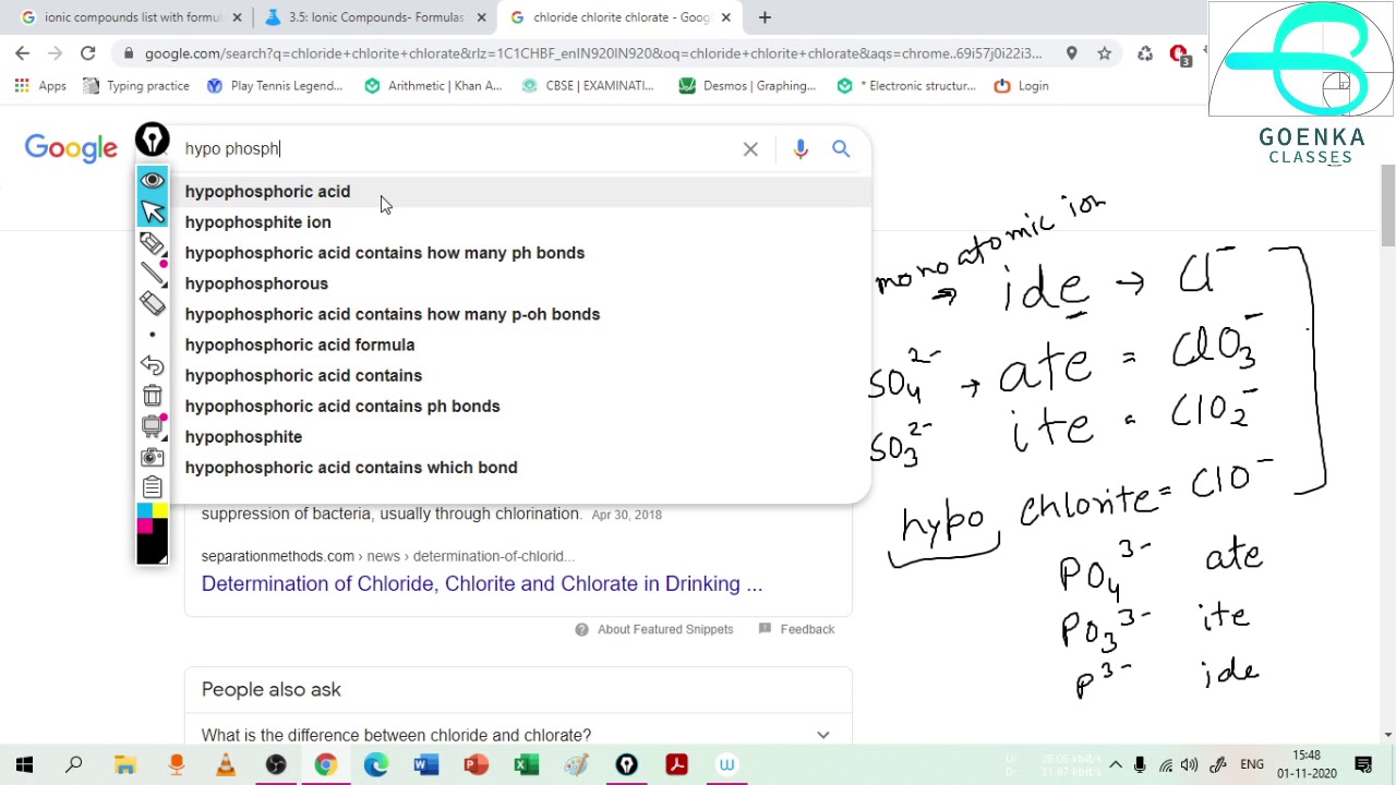Class 9th and 10th Chemistry Writing Ionic compound difference between ...