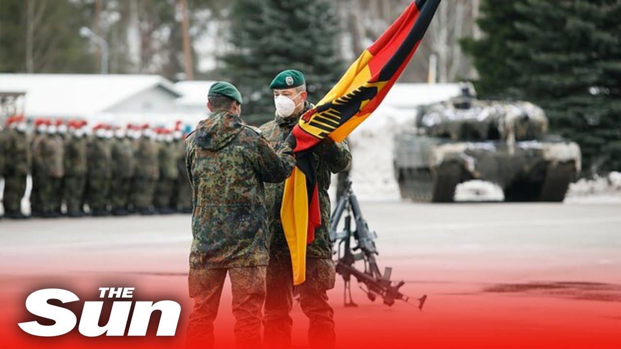 LIVE: German troops arrive in Lithuania amid tensions with Russia - YouTube