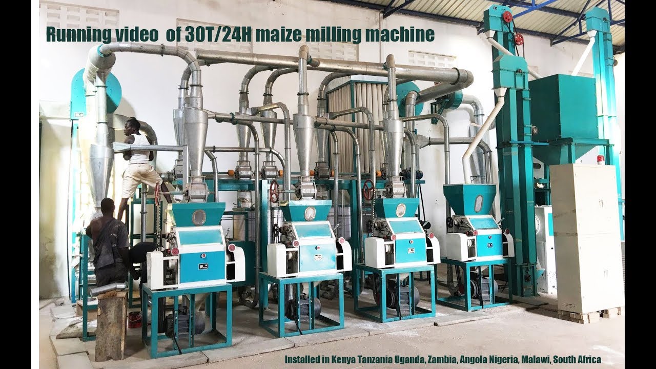 30T/24H maize mill milling machine production plant line - YouTube