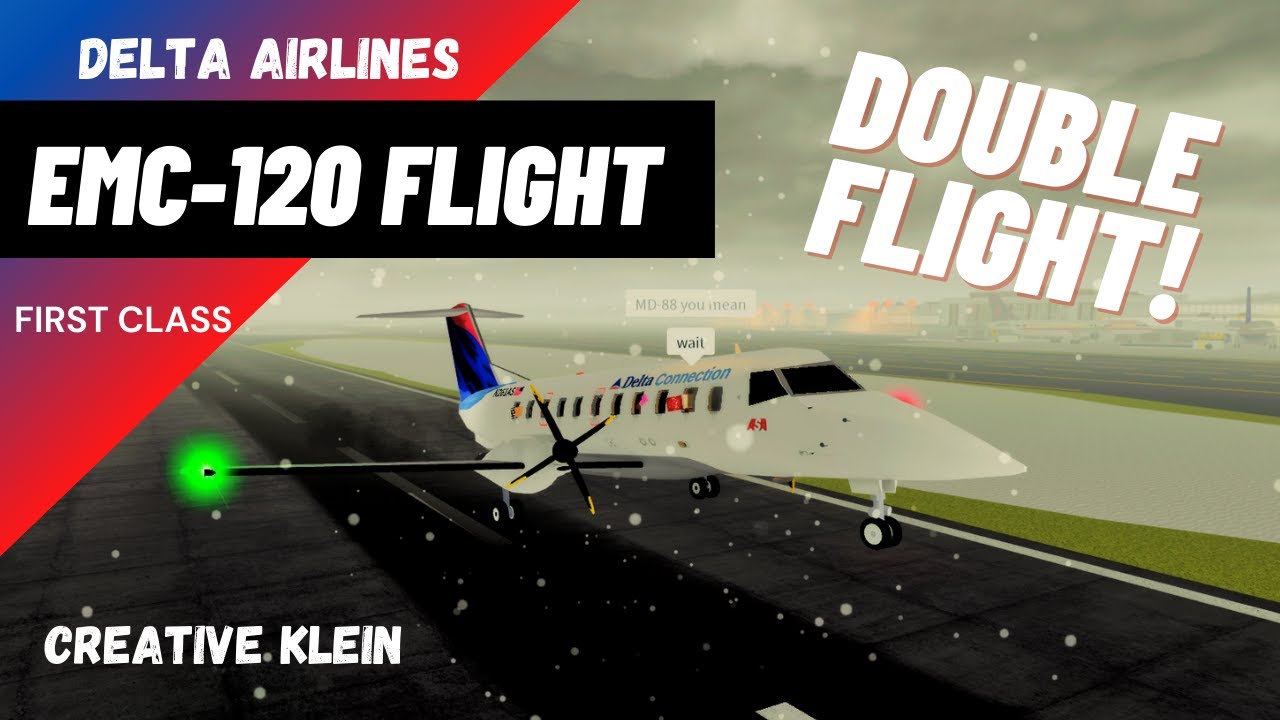 Delta Airlines | EMB-120 Flight | First Class - YouTube