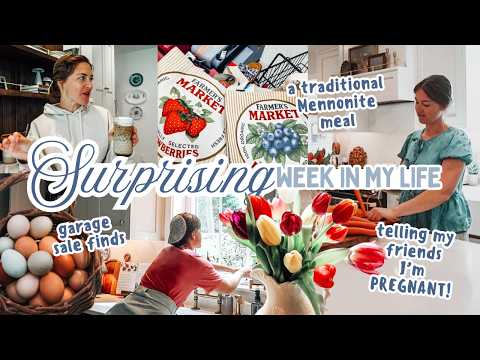 Telling my friends I'm pregnant, an elite Mennonite meal + garage sale with me | A WEEK IN MY LIFE
