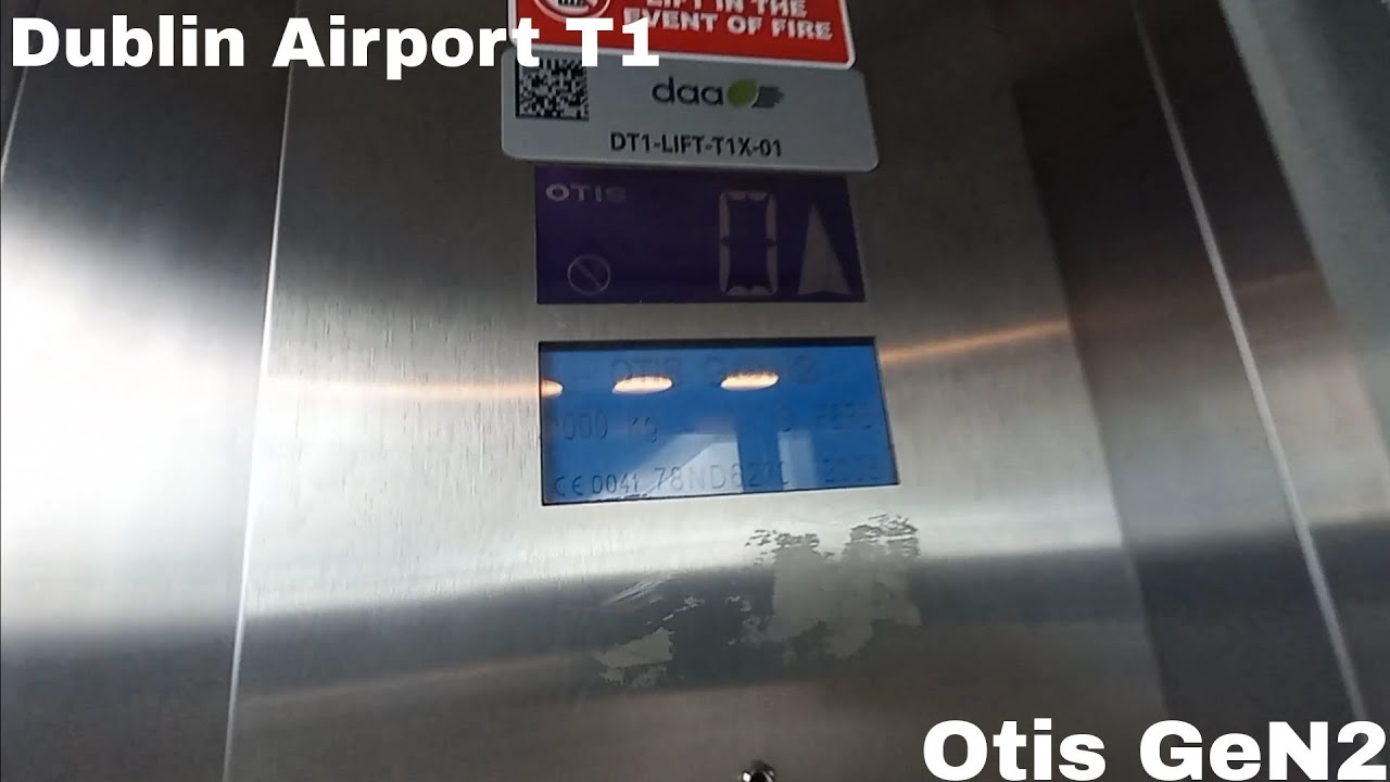 REALLY BUSY 2008 Otis GeN2 Lumina MRL traction lift at the Dublin ...