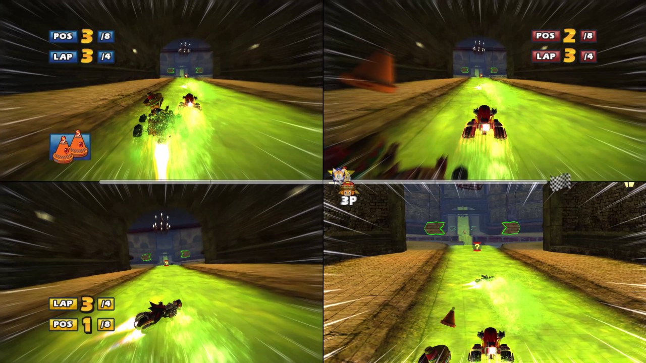 Sonic & Sega all Star Racing split screen samba challenge 4k - YouTube