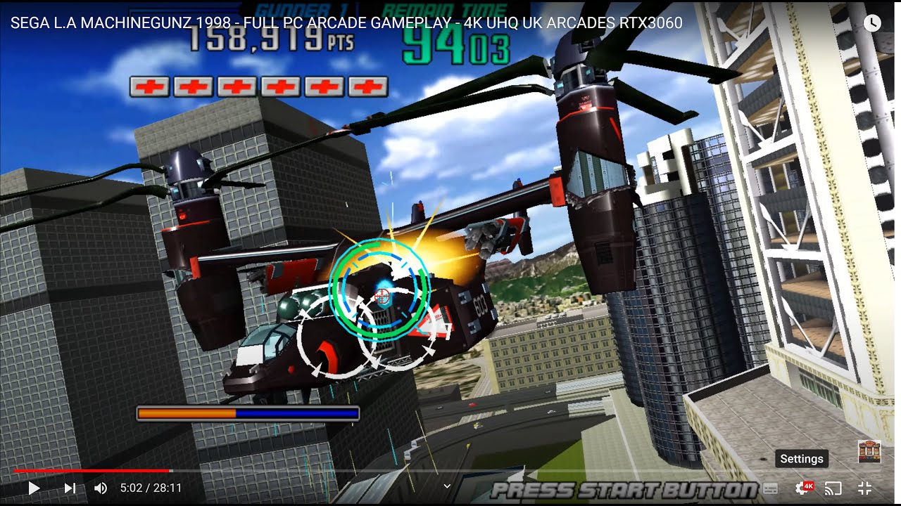 SEGA L.A MACHINEGUNZ 1998 - FULL PC ARCADE GAMEPLAY - 4K UHQ UK ARCADES ...