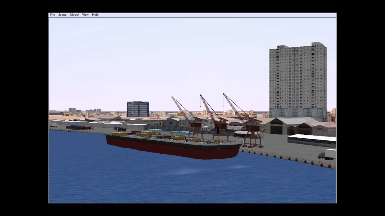 Harbour simulation - YouTube