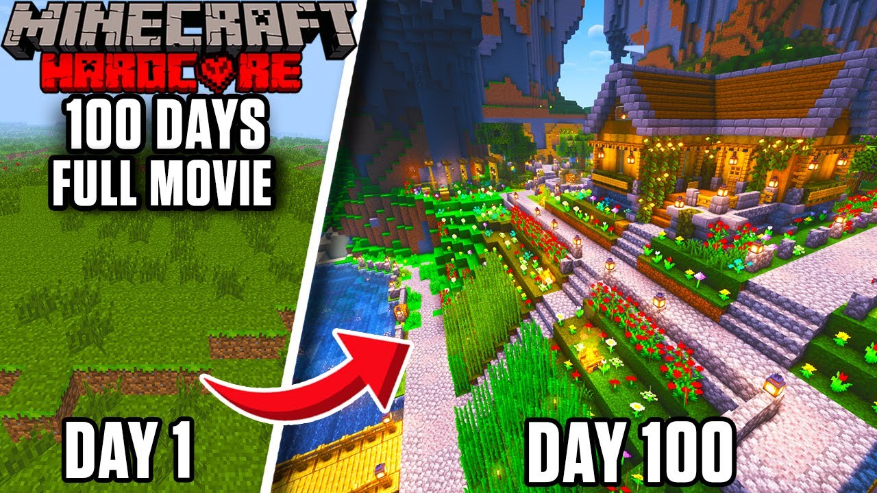 I SURVIVED 100 DAYS IN HARDCORE MINECRAFT But The Game UPDATES EVERY ...