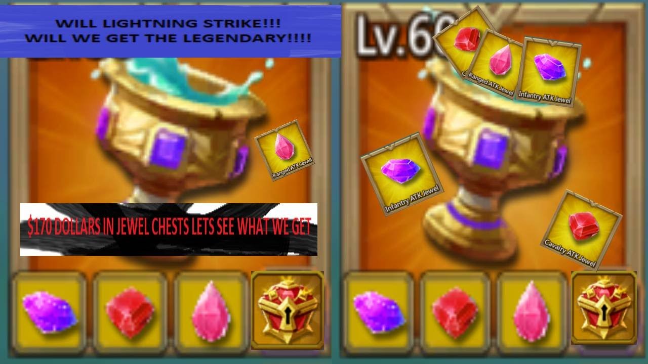$170 Dollars Legendary Jewels Lets Go !!! - Lords Mobile - YouTube