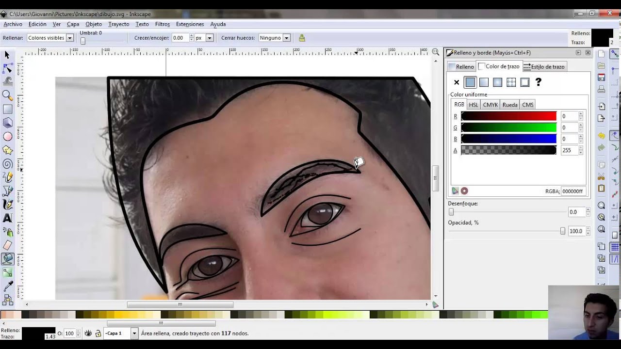 Tutorial Vectorizacion de una Imagen de Bits Inkscape - YouTube