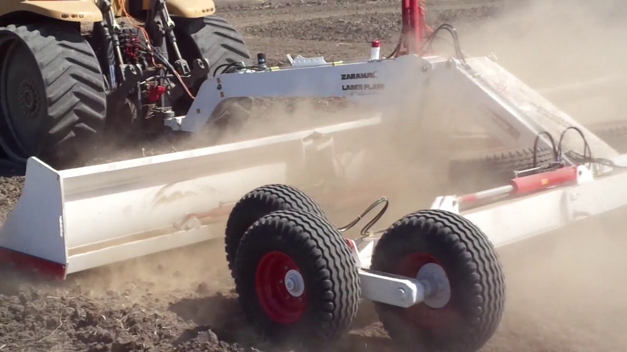 ZARAMAK 8 METER LAND LEVELING SCRAPER WITH LASER CONTROL - YouTube