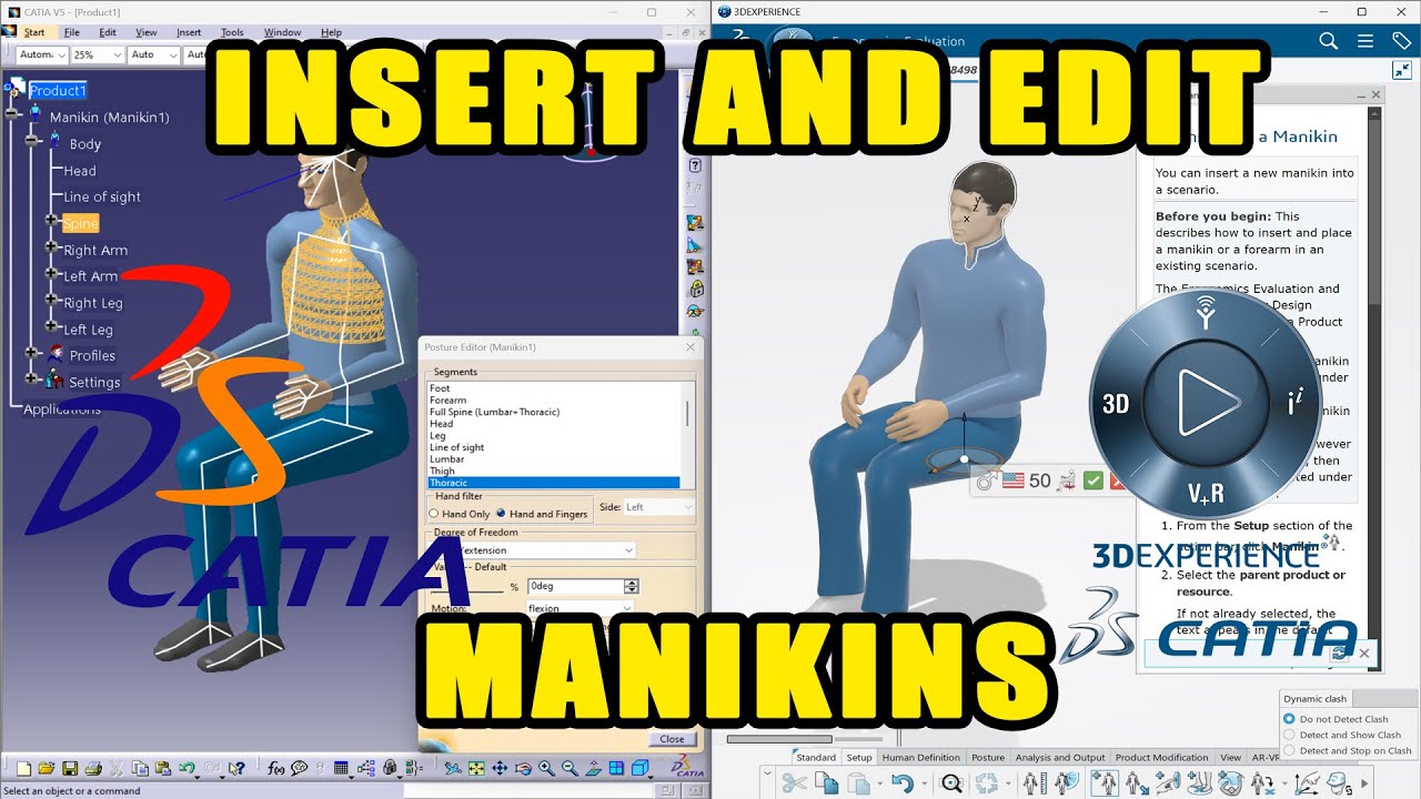 Overview of the Ergonomic Evaluation in CATIA V5 vs 3DEXPERIENCE CATIA ...