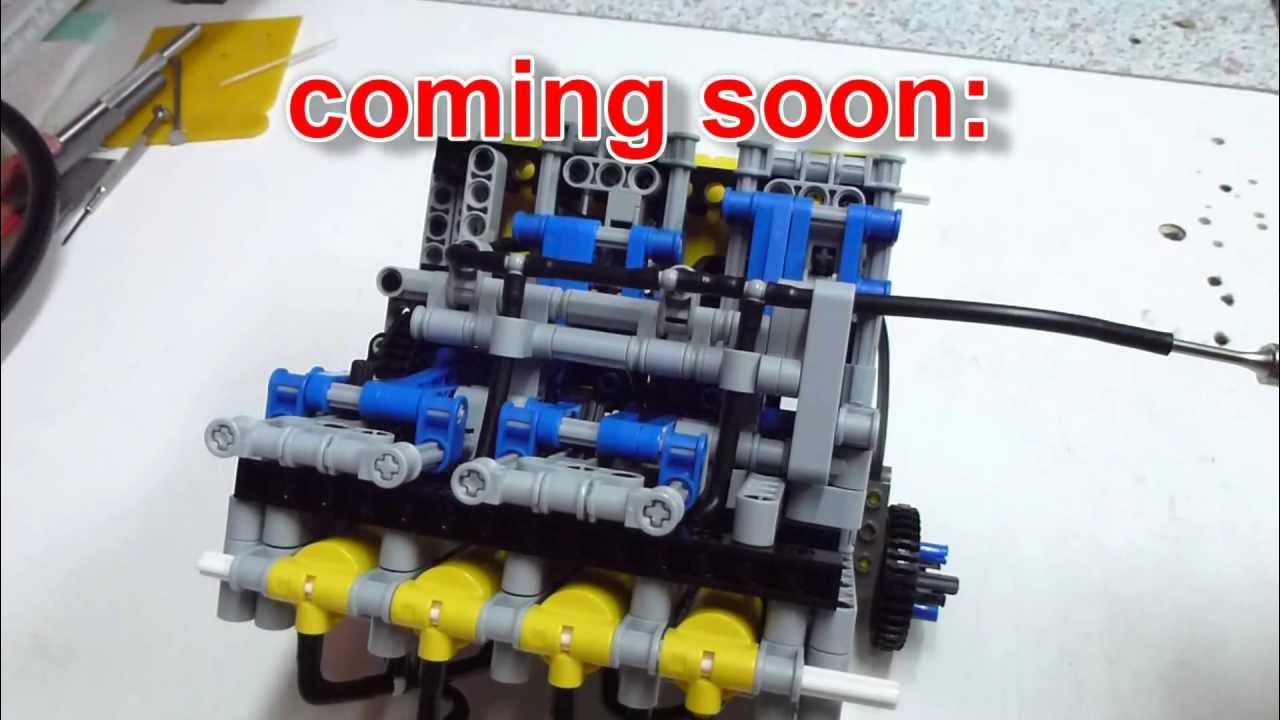 LEGO LPE v8 engine (1500rpm) - YouTube